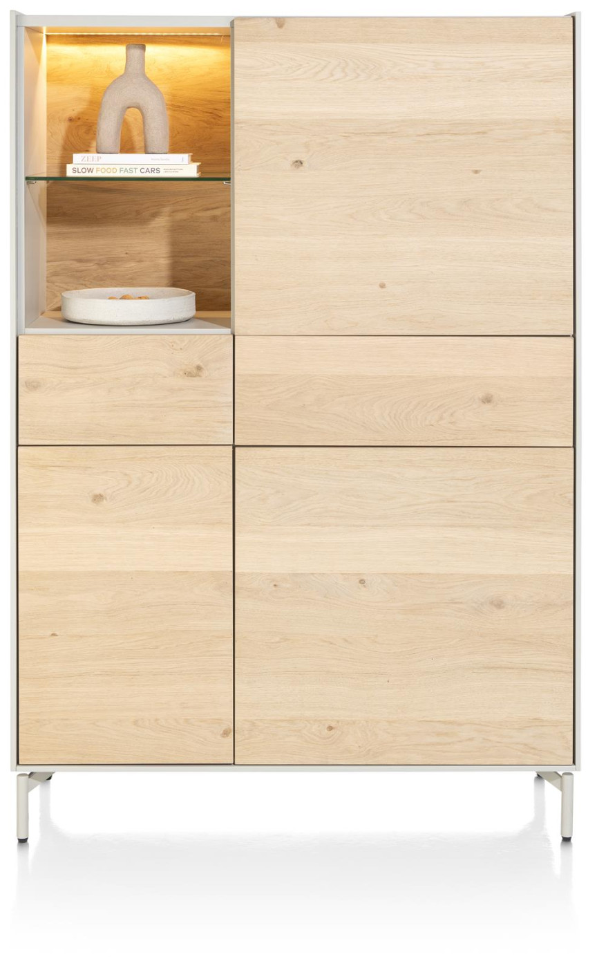 XOOON Schrank NIORA ca. B120 H175 T40 cm in Eiche natur/silk grey ...