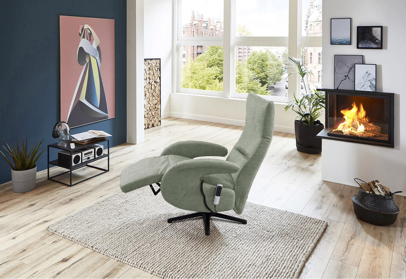 Poco Drehsessel Relaxline 2 in Stoff Sofia clean dunkelgrün | 1479002504